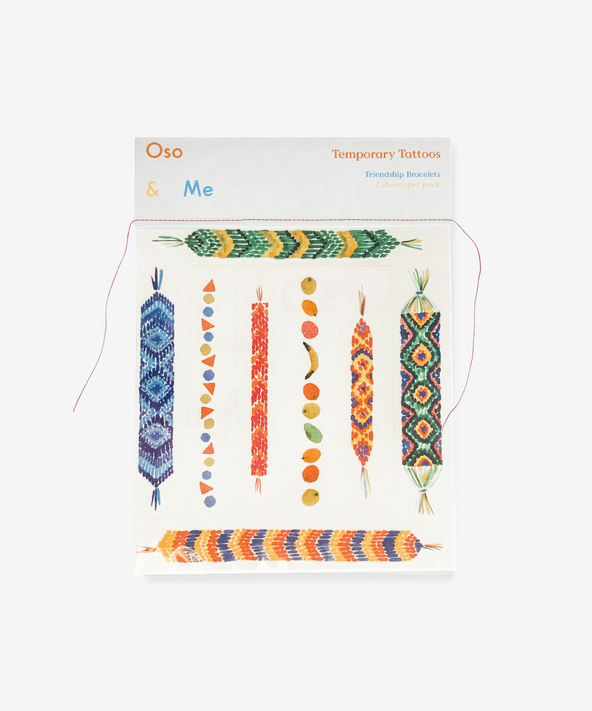 Temporary Tattoo Set, Friendship Bracelets | Oso & Me