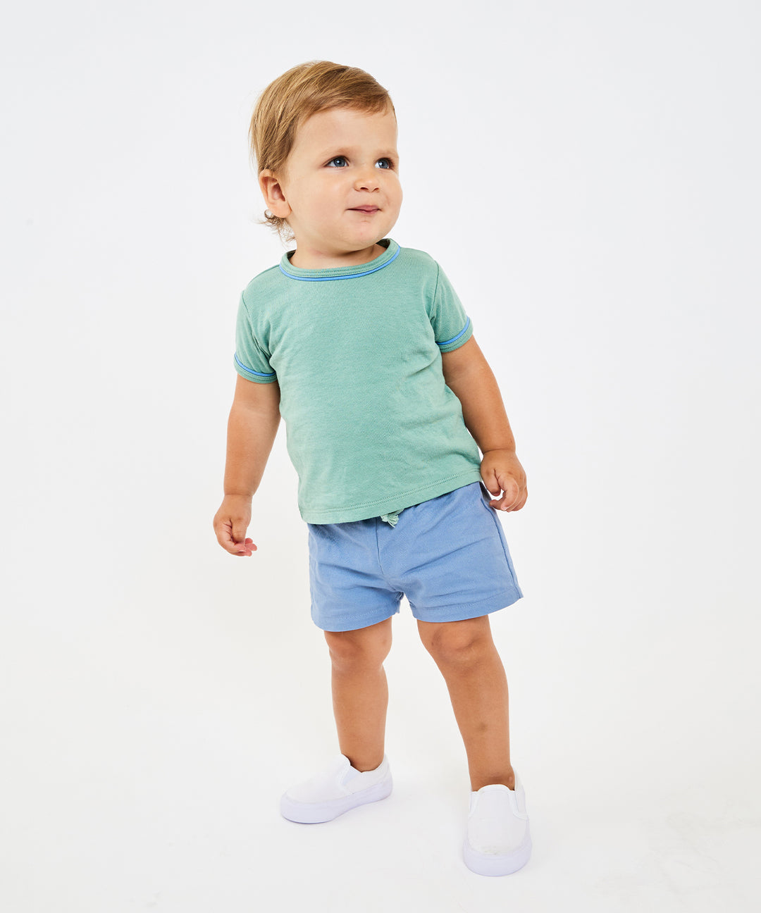 Baby Girl and Baby Boy T-Shirt in Sage | Oso & Me